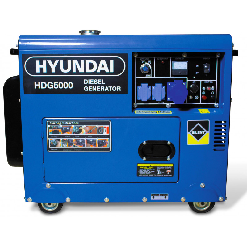 Diesel generator 5000 W - electric start - AVR system